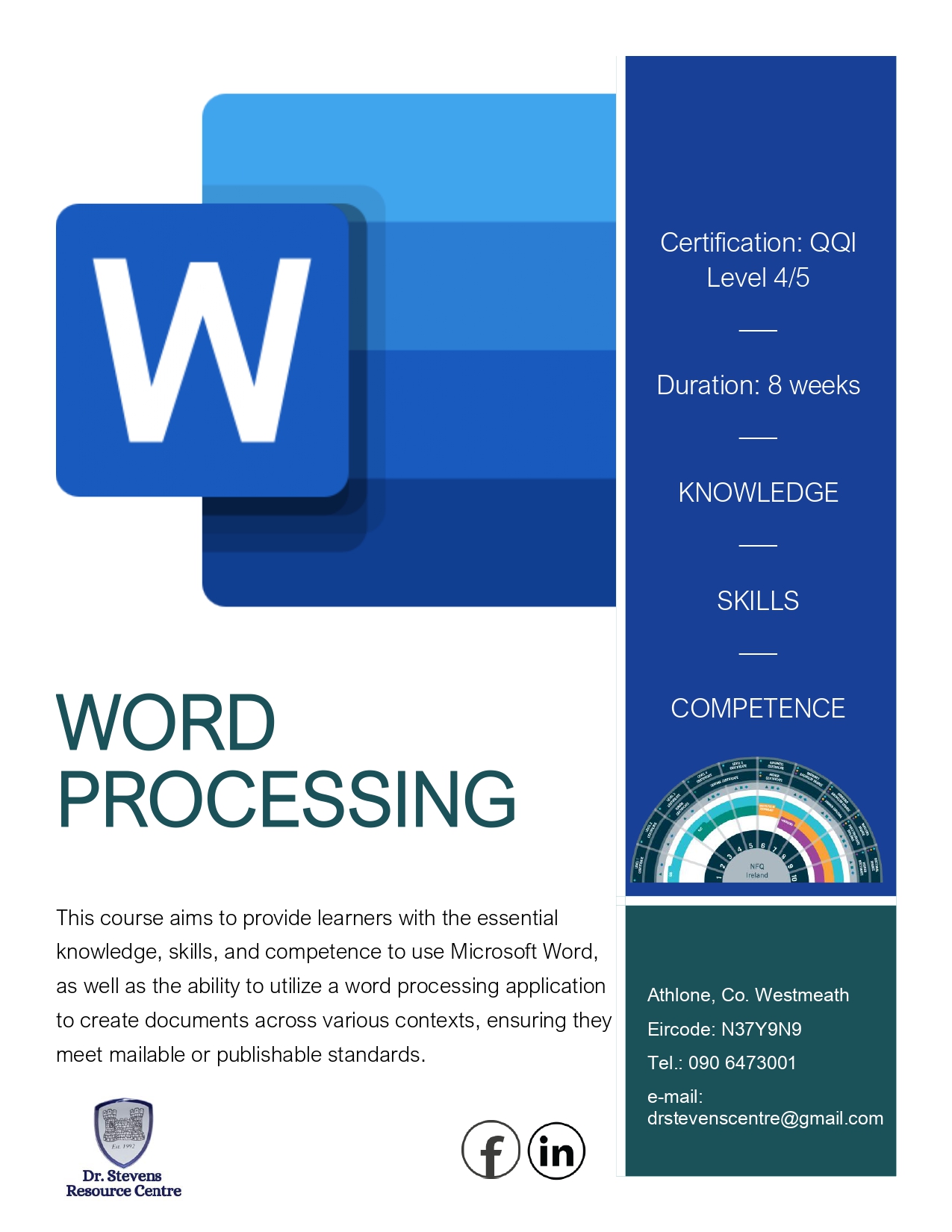 Word Processing Level 4/5 Courses Starting soon – Dr. Stevens Resource ...